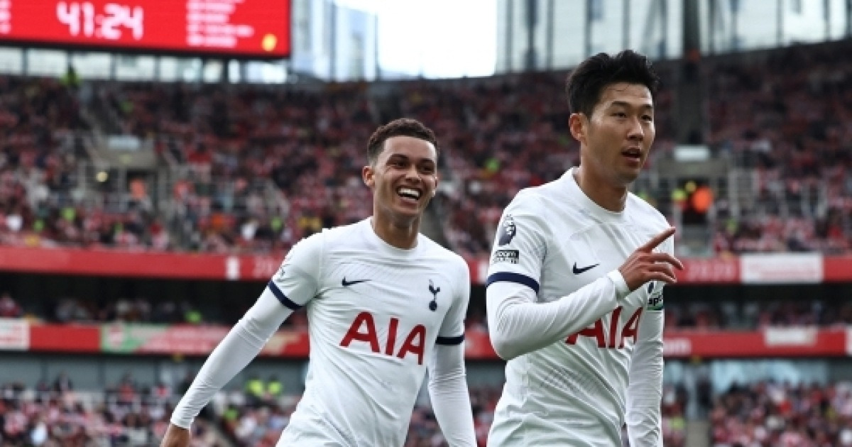 매디슨 주고 ‘쏘니’ 넣고! 손흥민 멀티골 활약→토트넘, 아스널과 무승부→6G 무패 행진…북런던 더비 2연패 끊어 [EPL]