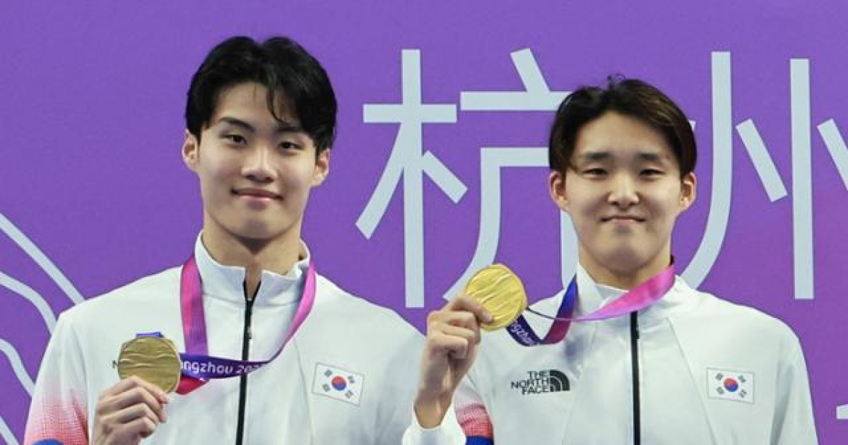 한국 수영 간판 김우민, '박태환 AG 3관왕' 넘을까...오늘 자유형 1500m