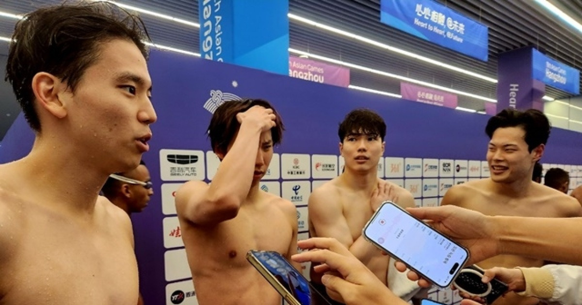 동료 체력 위해 男 혼계영 400m 예선 대신 통과한 예비 멤버들 “우리 역할 잘 수행해…결승서 선수들 좋은 성적 냈으면” [AG인터뷰]