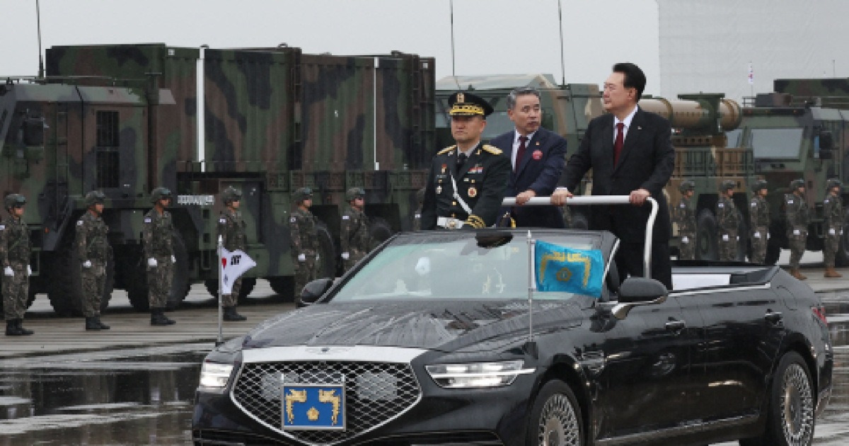 대량응징보복(KMPR) 핵심 ‘현무-4 고위력 미사일’ 실물 일반에 최초 공개