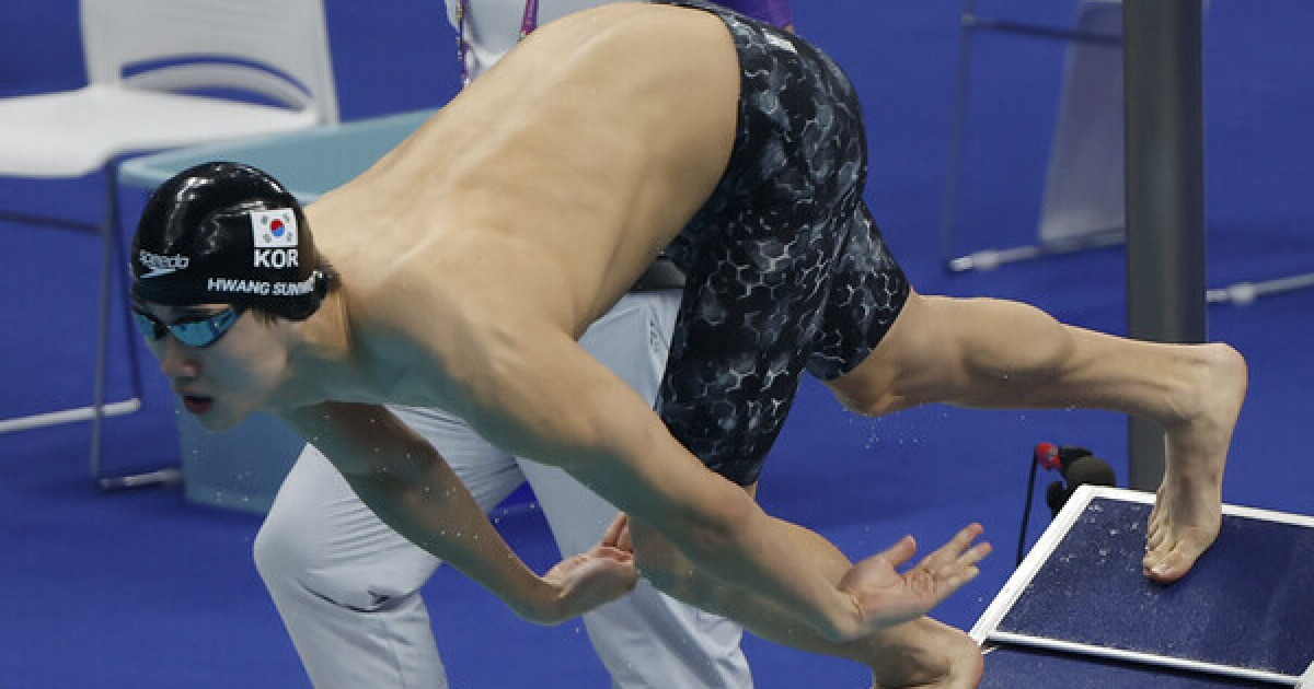 [항저우 AG] '韓 수영 역사의 날!' 황선우, 자유형 200m 金…신기록+대회 2관왕+이호준 3위 동반 메달 획득!