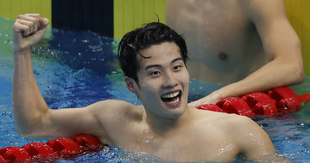 황선우, 자유형 200m 주종목서 금메달