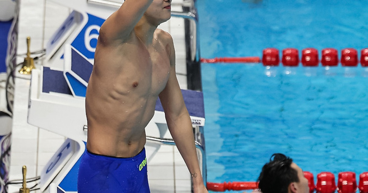 압도적 레이스 김우민, 항저우AG 자유형 400m 金 '3관왕'