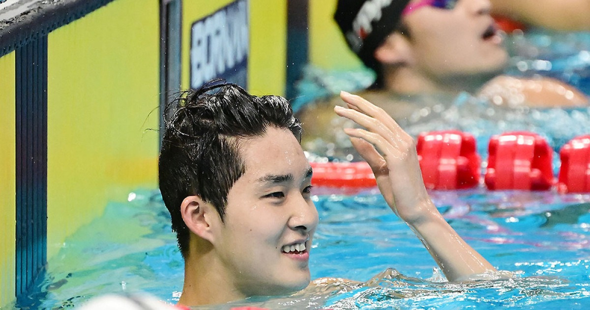 적수가 없다! 김우민, 남자 자유형 400m 예선 1위…3관왕 '쾌청' [AG 현장]