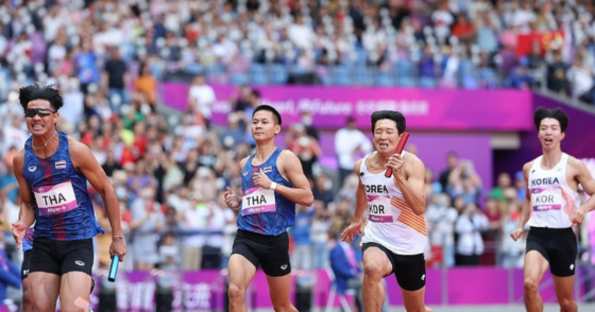 한국 남자 400m 계주 동메달…1986년 이후 37년 만