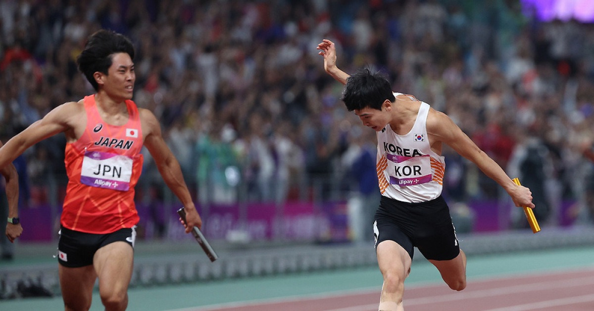 37년 만에 쾌거…육상대표팀, 400m 男 계주서 값진 동메달(종합)[항저우AG]