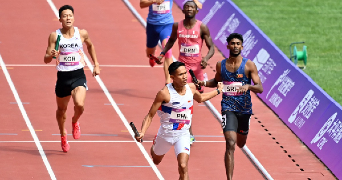 남자 1600m 계주, 6위로 결선 진출…4일 깜짝 메달 노린다 [항저우 2022]