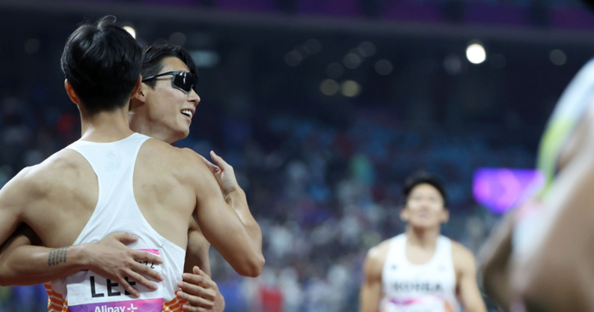 37년 만에 메달 갈증 푼 한국 남자 400m 계주, 한국新 타이 동메달