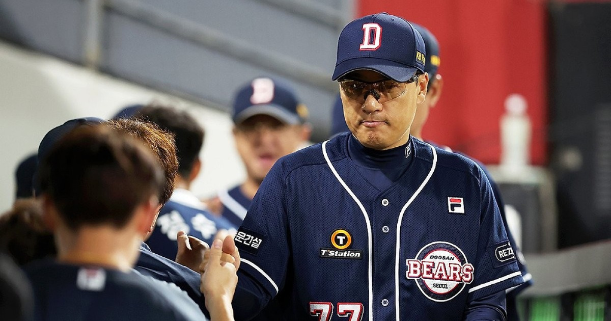 NC·SSG와 1.5게임차 5위…이승엽 두산 감독 "김재환이 쳐줘야"