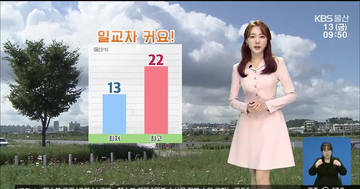 [날씨] 울산 일교차 커…“얇은 겉옷 챙기세요”