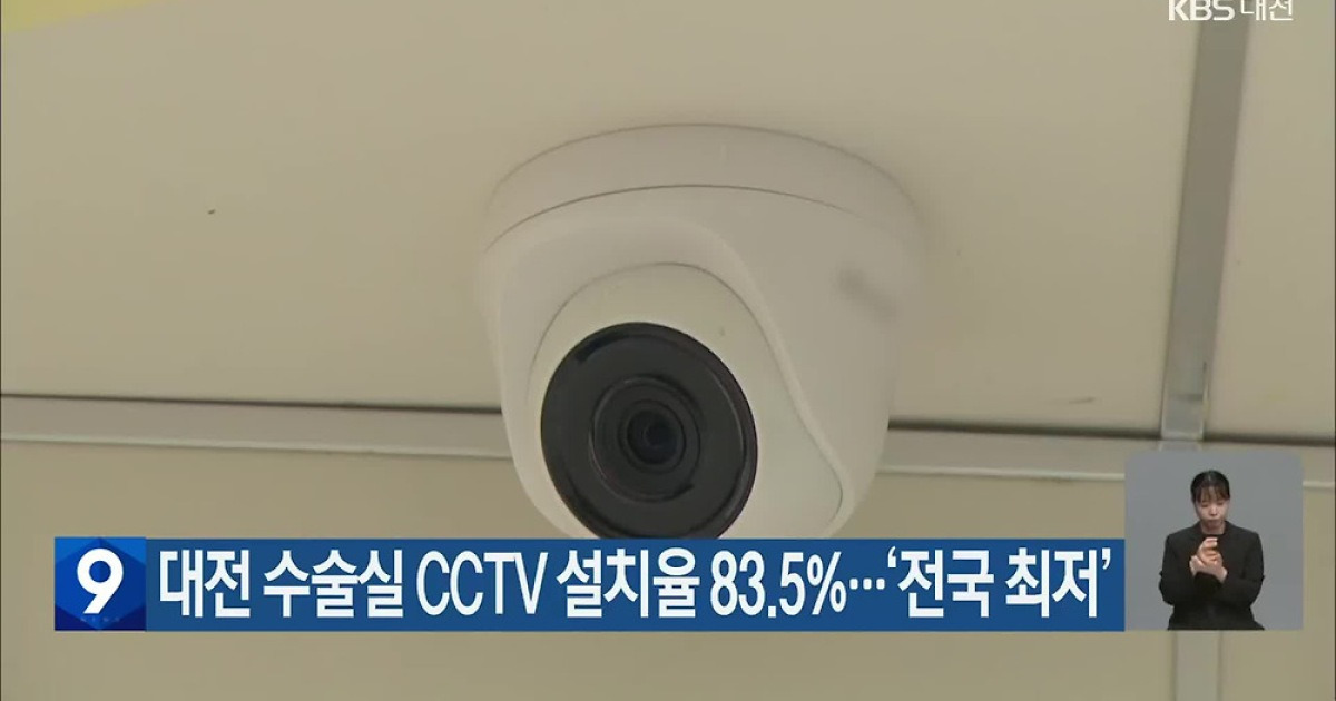 대전 수술실 CCTV 설치율 83.5%…‘전국 최저’