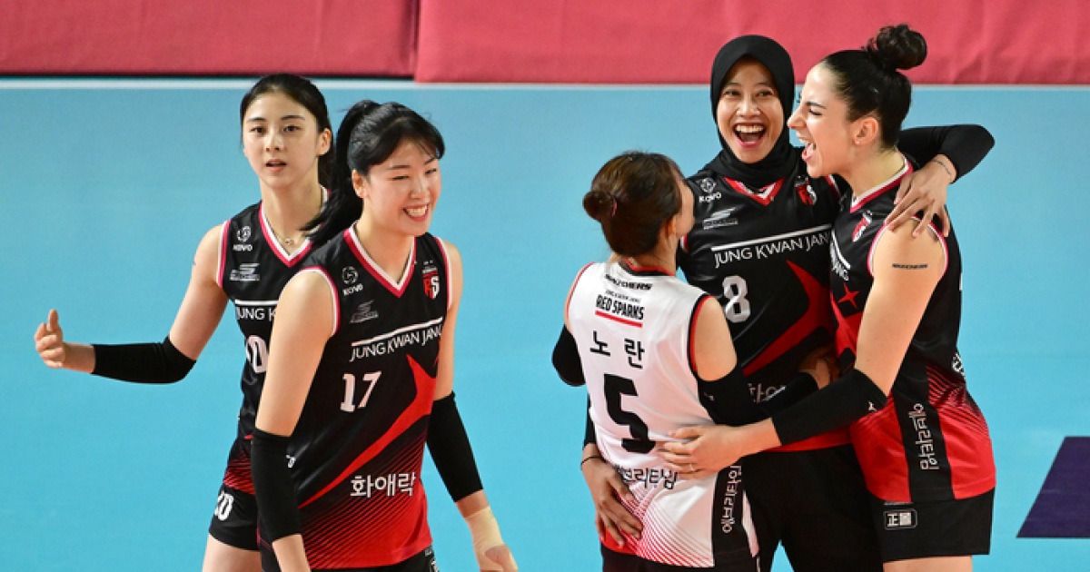 ‘메가·지아 39점 맹폭’ 정관장, IBK 완파…‘비예나 TK’ KB손보는 한국전력 3-2 제압