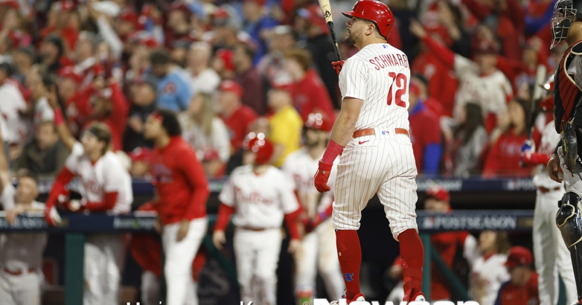 타선 폭발한 필라델피아, NLCS 2차전 10-0 완승..시리즈 2-0 리드