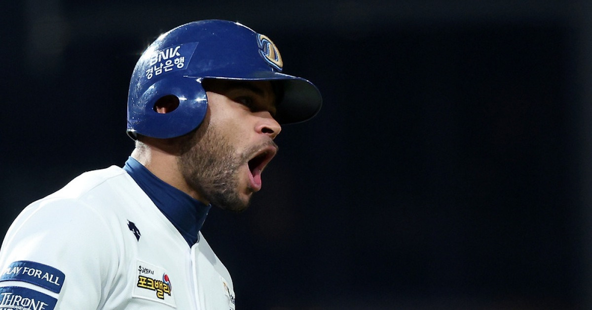 3-5→7-5…NC 마틴, SSG 노경은 상대로 재역전 3점포 작렬[준PO3]