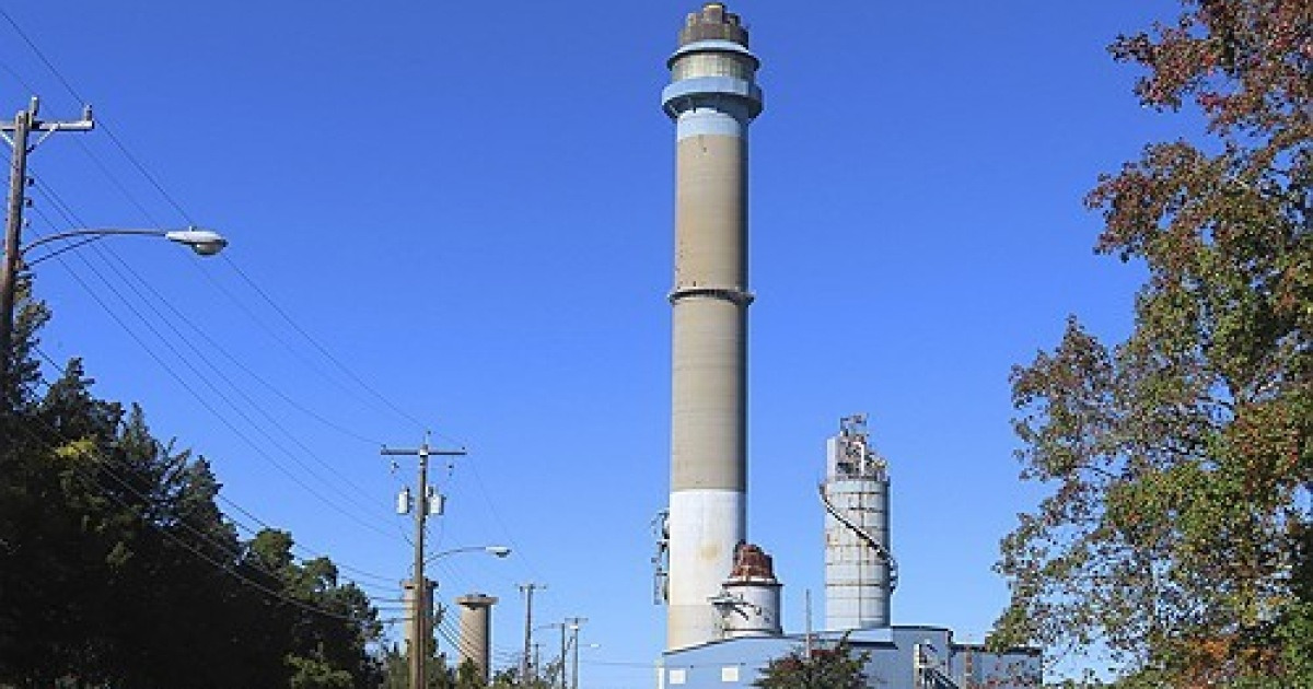 Power Plant Smokestack Demolition