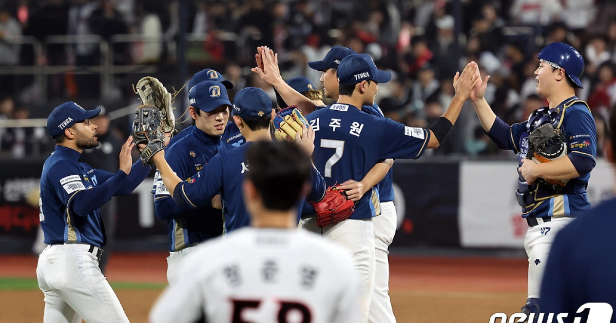 지지 않는 NC, '해태 왕조'와 어깨 나란히…PS 역대 최다 타이 9연승[PO2]
