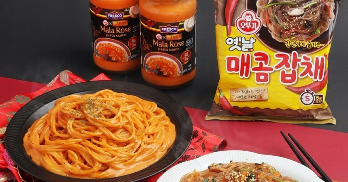 오뚜기, '마라로제 파스타소스’·‘옛날 매콤잡채’ 롯데마트 단독 출시