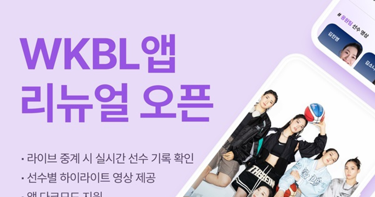 WKBL 통합 애플리케이션, 시즌 앞두고 리뉴얼 진행