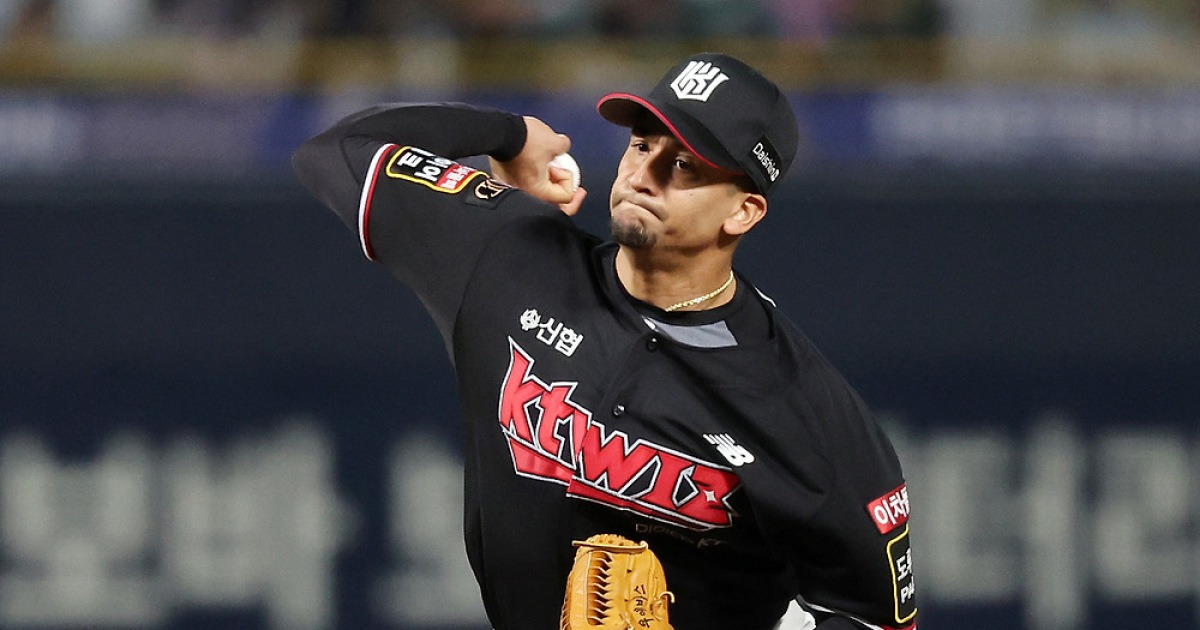 KT 쿠에바스, NC전 6이닝 무실점 쾌투…1차전 부진 완벽 만회[PO4]