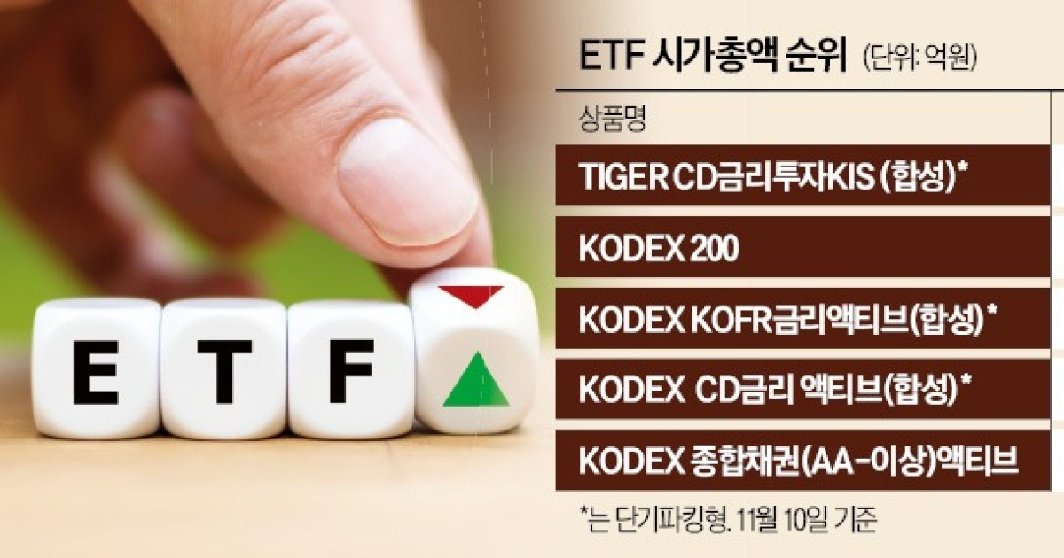 돈 몰리는 파킹형 ETF…한달새 시총 2조7000억 늘었다