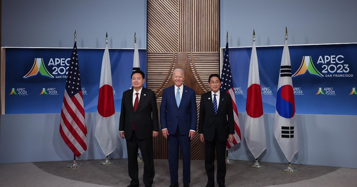 'APEC 첫 참석' 방미 마무리…석달만에 한미일 회동