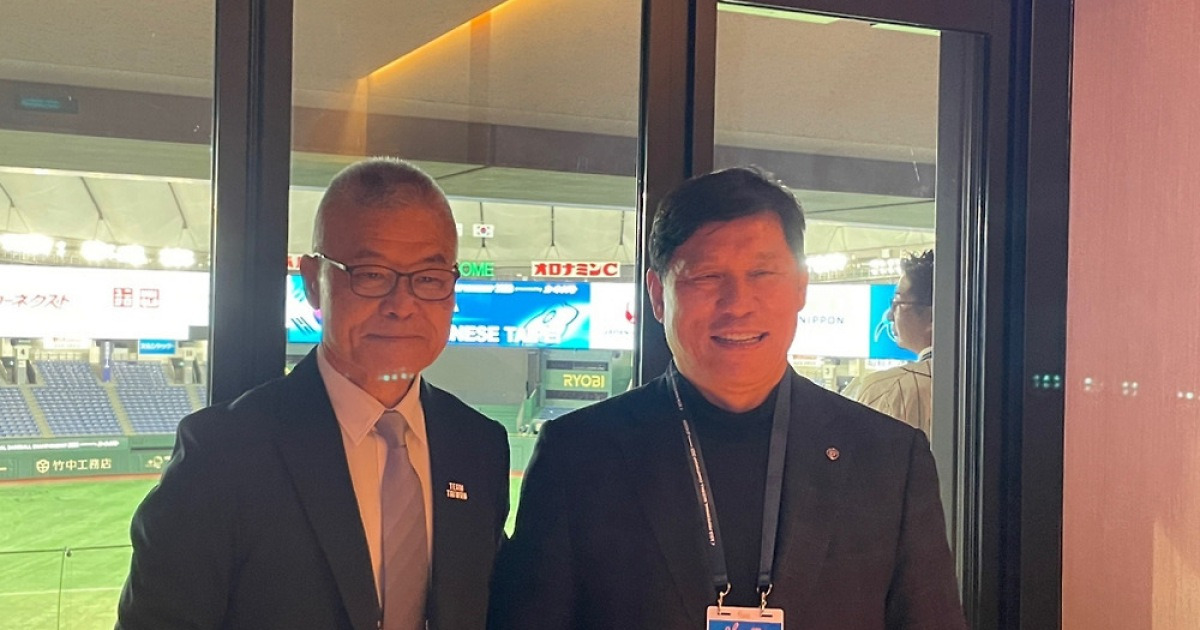 '신축 돔구장 초대도 받았다' KBO 허구연 총재, CPBL 총재 만나 협력 약속 [APBC 현장]