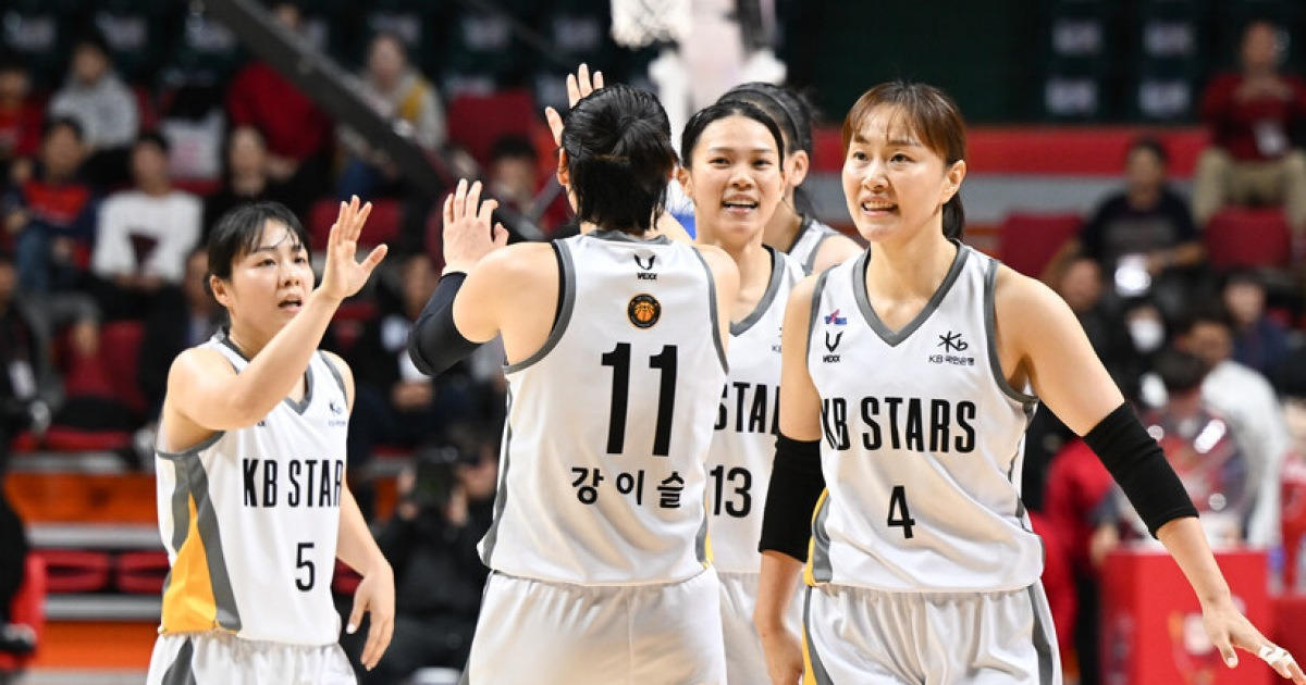 쿼터마다 10점씩 벌린 KB, 김한별 빠진 BNK 완파