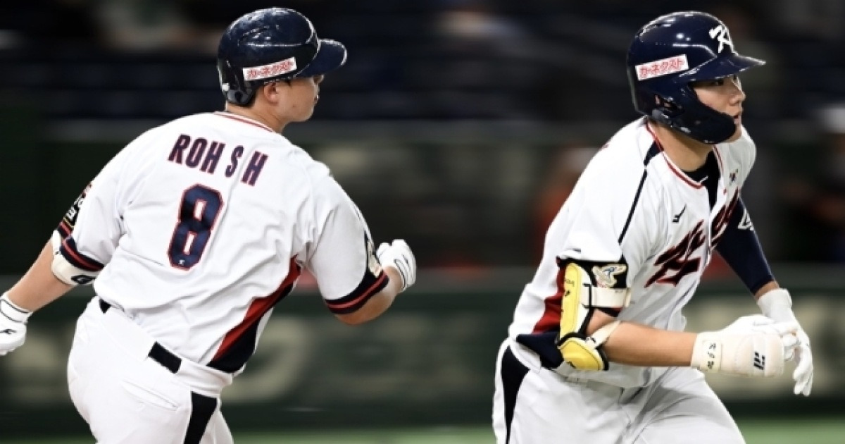 '독수리·공룡 군단 희망' 亞 최고 내야수로...노시환·김주원 'APBC 베스트9' 선정