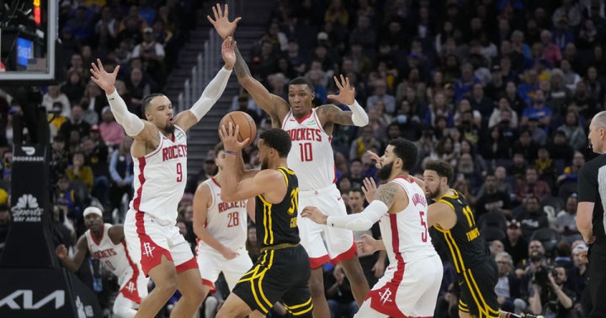 NBA GSW '커리 32득점' 맹활약, 휴스턴 꺾고 6연패 탈출