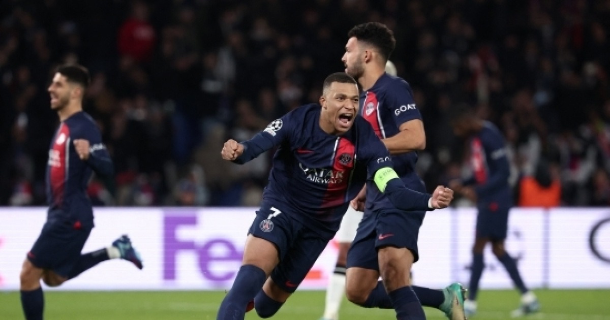 ‘82분 출전’ 이강인의 독려 통했나? PSG, 음바페 극적 PK 동점골→뉴캐슬과 1-1 무승부…F조 2위 수성 [챔피언스리그]