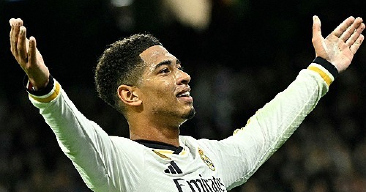 최고의 박투박 MF 벨링엄, 레알 최초 'UCL 첫 4경기 연속골'…역사는 계속된다