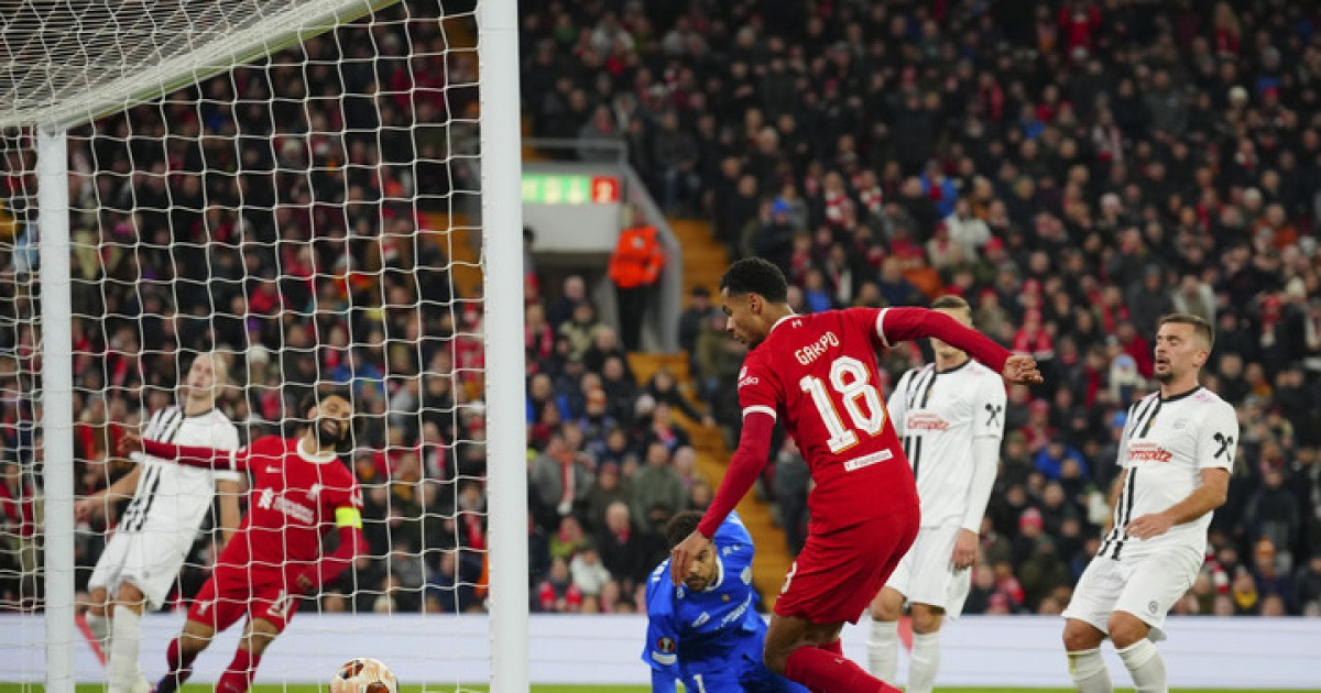 학포 멀티골 작렬! 리버풀, 린츠에 4-0 대승하며 UEL 16강 직행