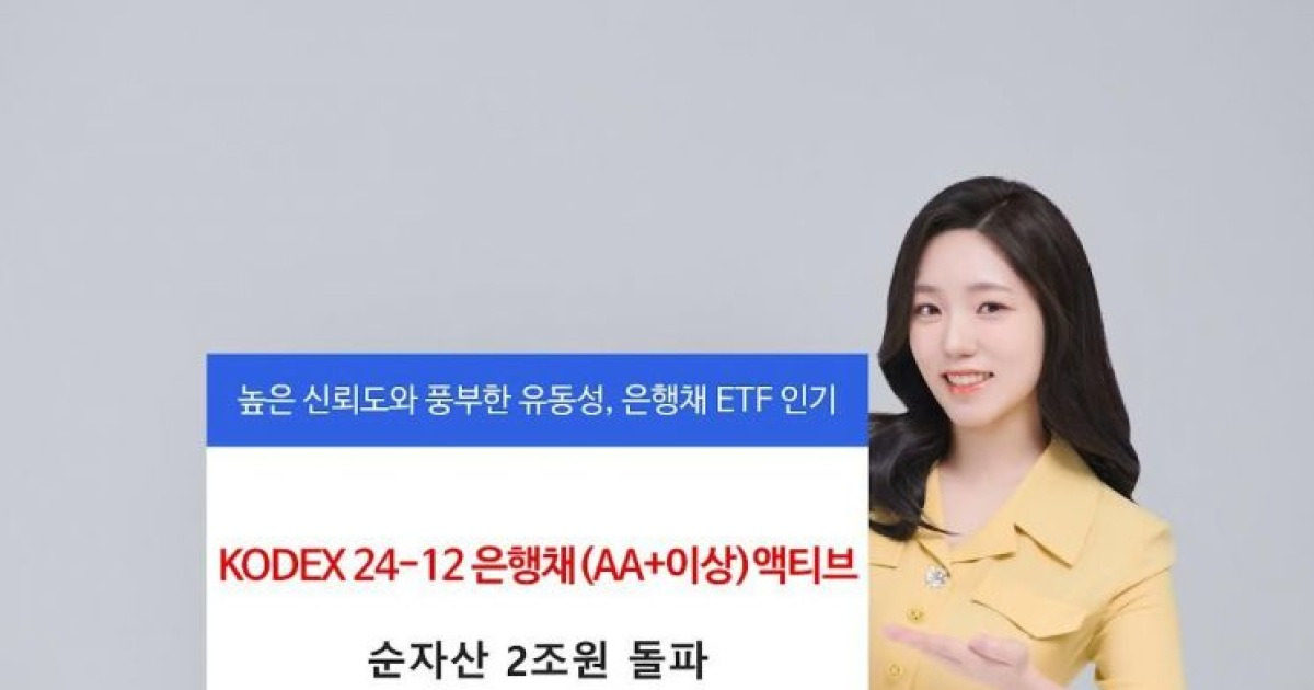 KODEX 24-12 은행채액티브, 역대 최단기간 순자산 2조 돌파