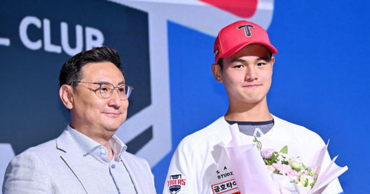 “선배들처럼 빨리...” 150km 쏘는 193cm 예비루키, 예사롭지 않은 벌크업, 1R 잭팟 잇는다