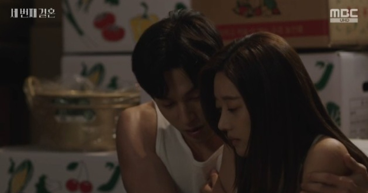 윤선우, 오승아와 속옷만 입고 "버티자.."(세 번째 결혼)[★밤TView]