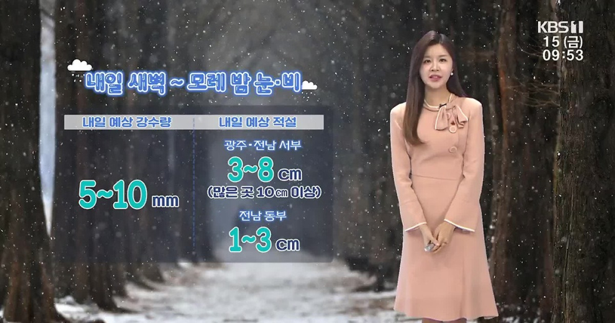 [날씨] 광주·전남 모레까지 눈비…많은 곳 10cm 이상