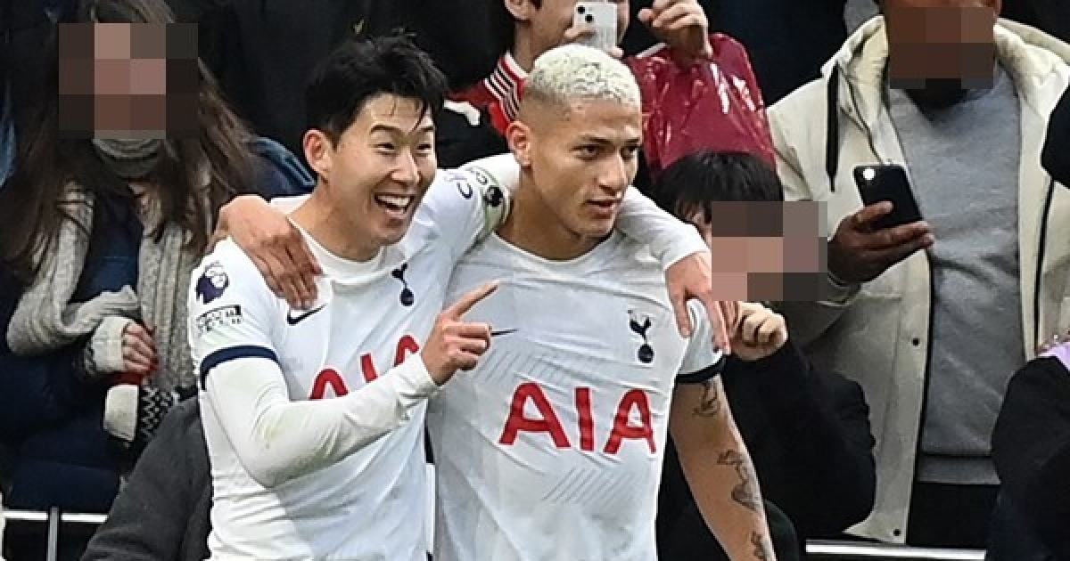 '주장의 품격' 손흥민, '선제골' 히샬리송 극찬 "이대로라면 EPL 최고 ST 될것"