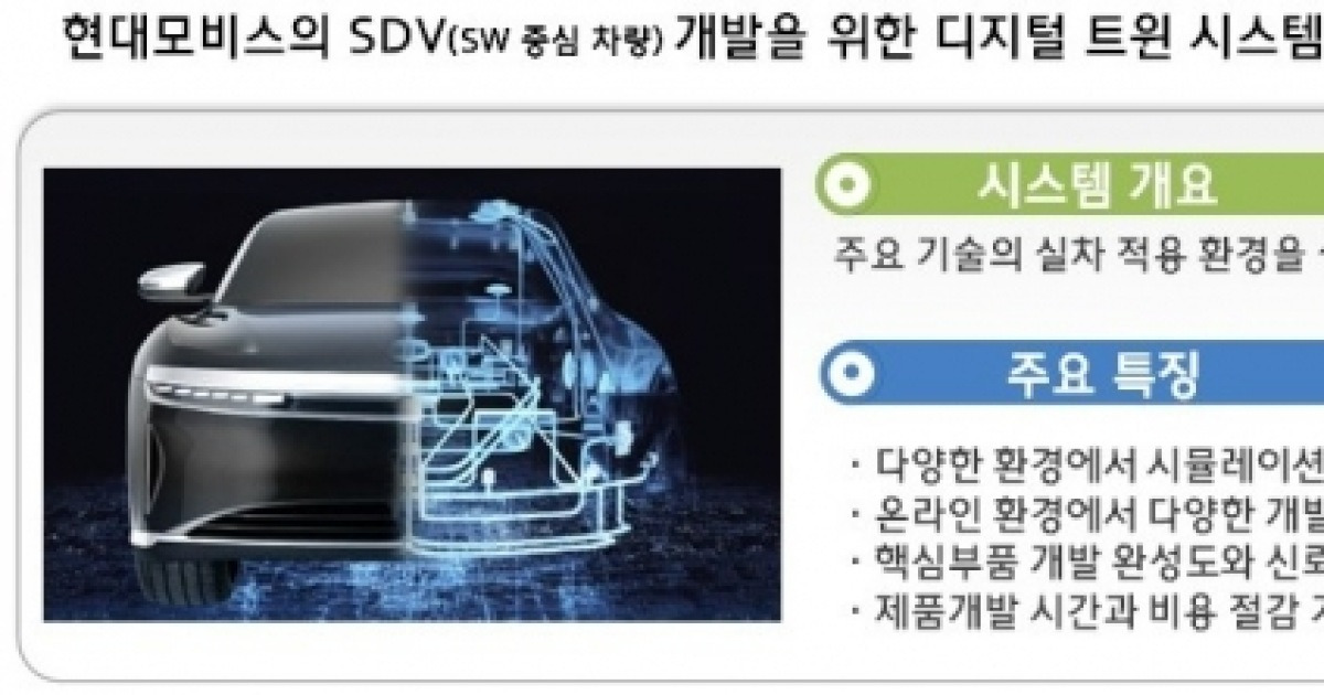 현대모비스, 디지털 공간에서 SDV 핵심 솔루션 개발 | 카가이