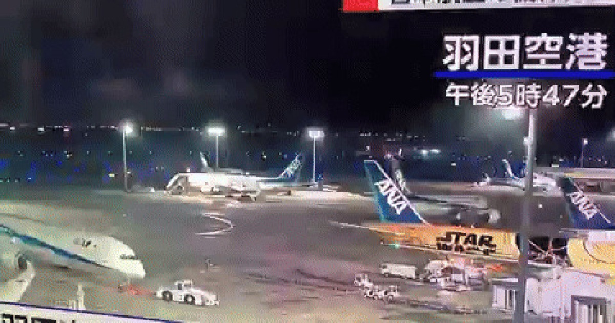 [영상] 불타는 만석의 JAL 여객기서 379명 전원 ‘기적’ 탈출