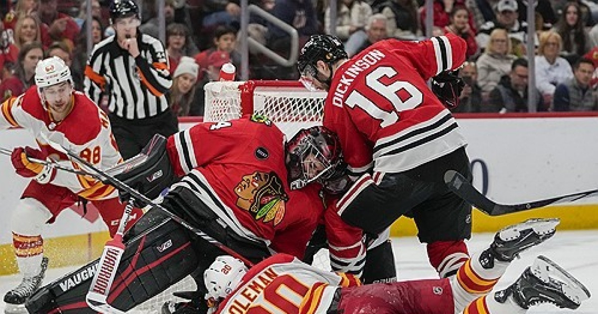 Flames Blackhawks Hockey