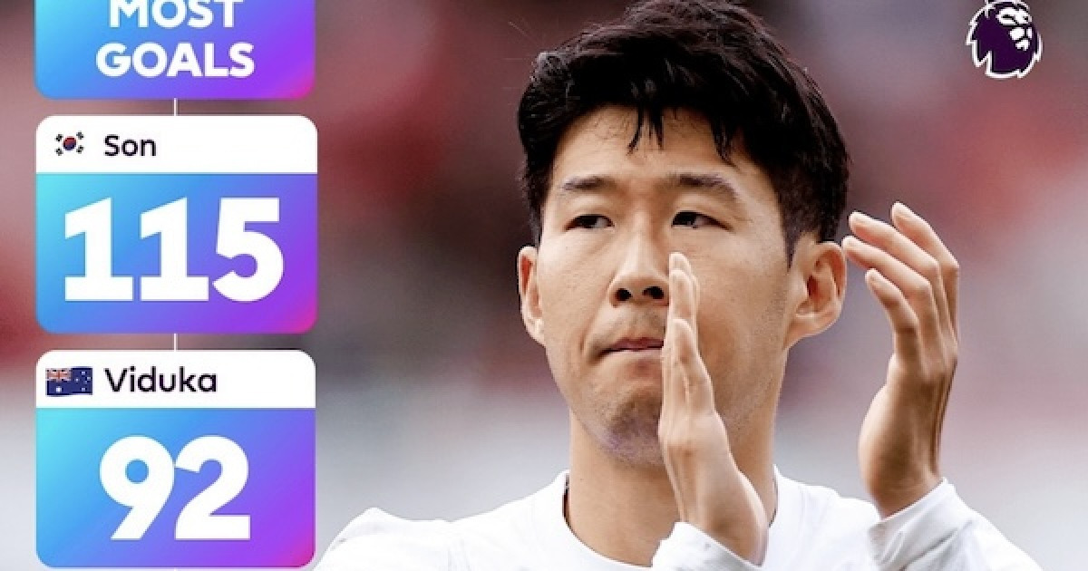 역시 SON! PL 사무국, 아시아 선수 기록 조명→손흥민, 역대 득점 1위-도움 1위 등극