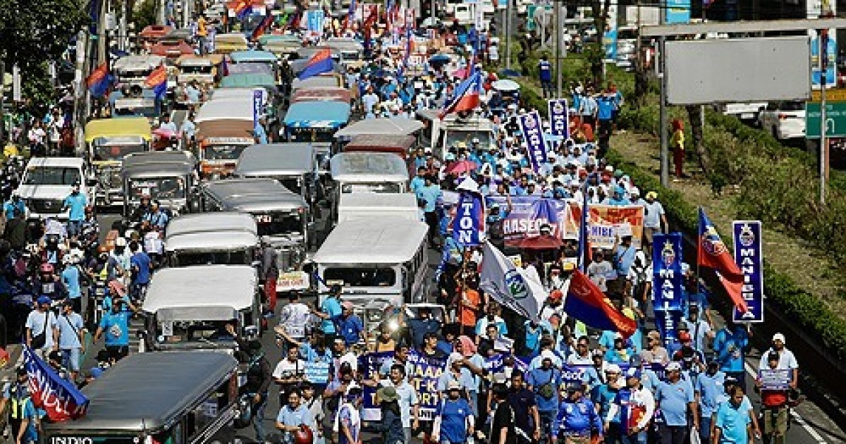 PHILIPPINES STRIKE JEEPNEY