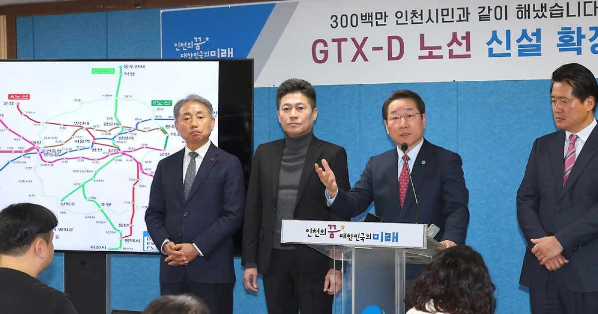 인천서 강남까지 30분…인천시 "GTX-D·E 노선 환영"