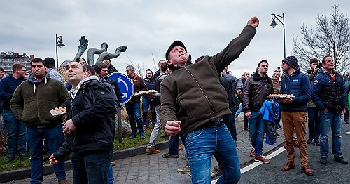 epaselect BELGIUM FARMERS PROTEST