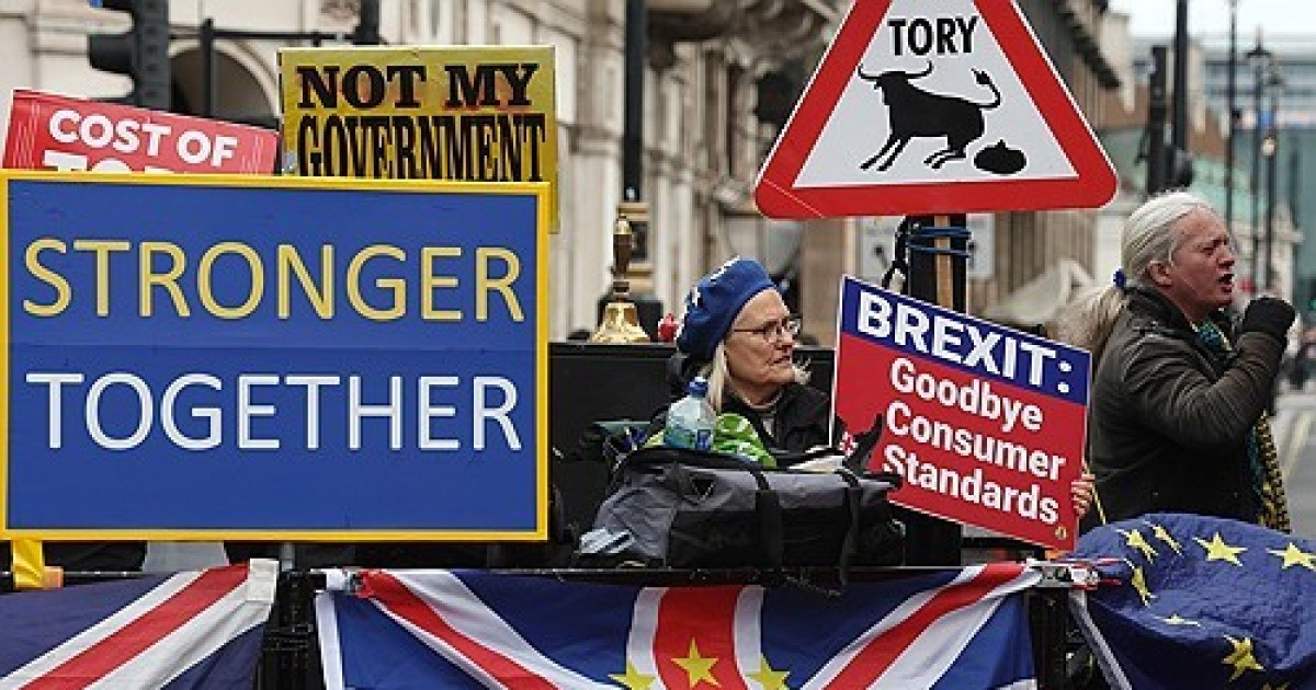 BRITAIN EU BREXIT DAY ANNIVERSARY