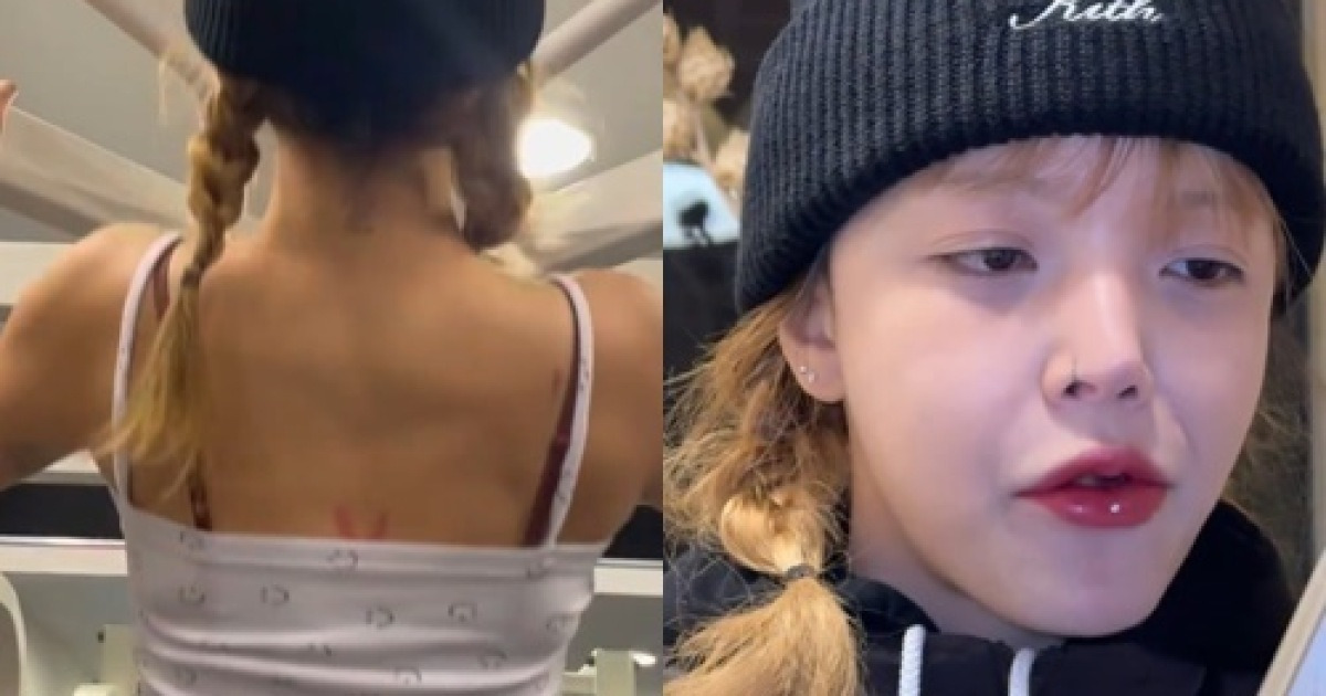 Aoa 출신 지민 성난 등근육…설현 따라 턱걸이 하러 [n샷]
