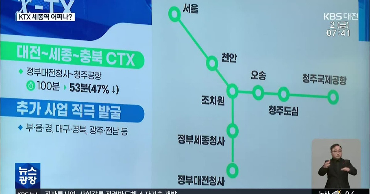 CTX 세종청사역 생기면…KTX 세종역 어쩌나?
