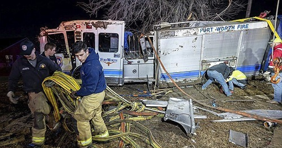 Firetruck Rollover Texas