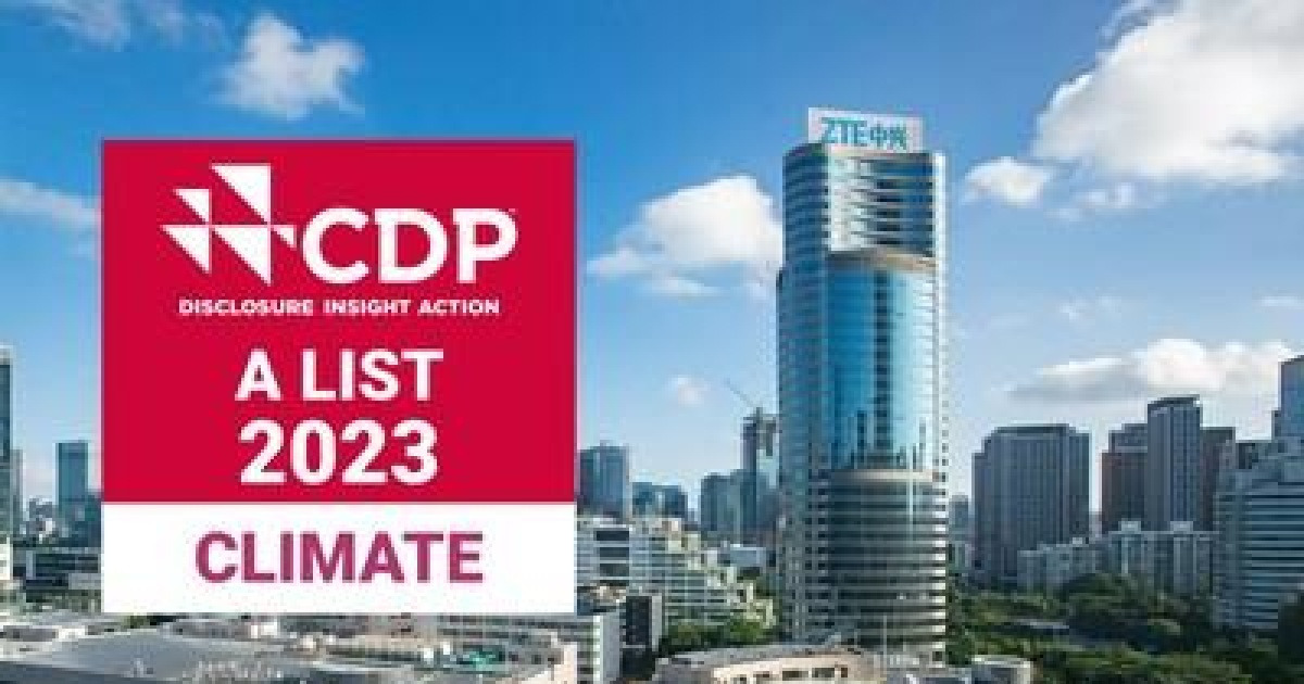 [PRNewswire] ZTE makes CDP 'A List' for its leading climate action