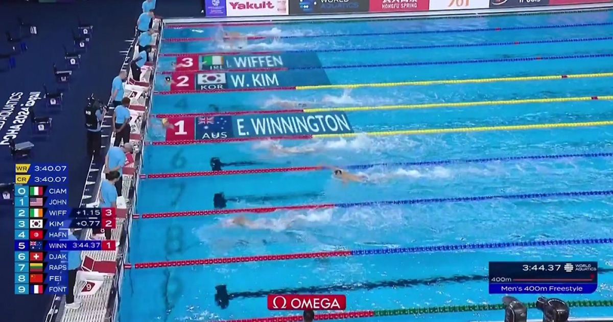 김우민, 세계수영선수권 자유형 400m 결승 진출